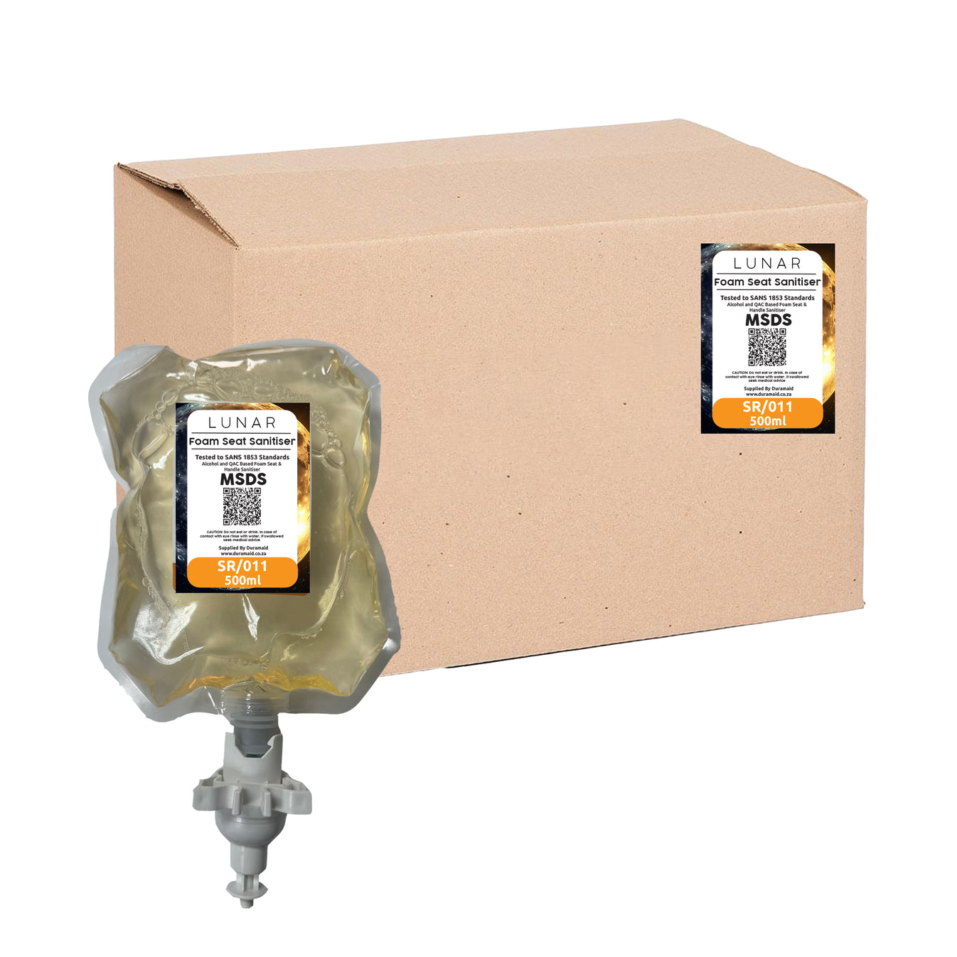 Lunar Foam Seat Sanitiser Refill Sachet 500ml (Box of 10) – Duramaid ...